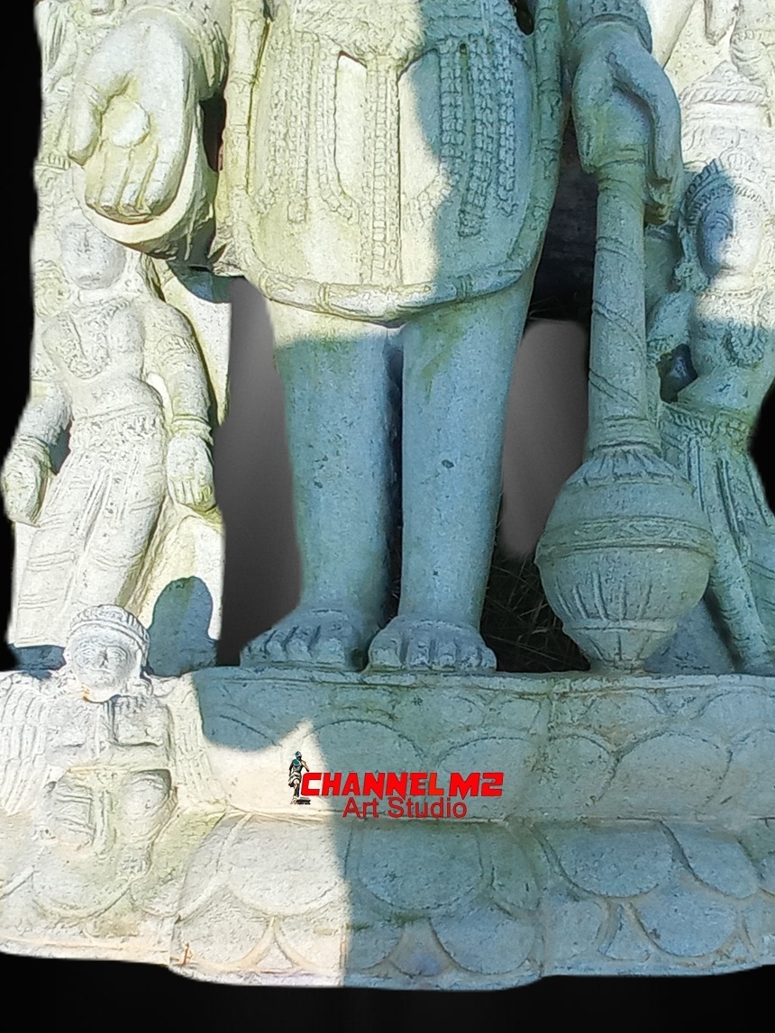 Unique Surya Dev Ki Murti In Black Stone – God Of The Sun Statue 48″